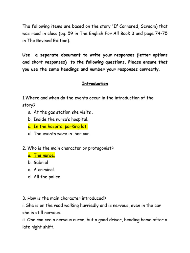 Analyzing "If Cornered, Scream" | PDF | Mood (Psychology) | Mental Health