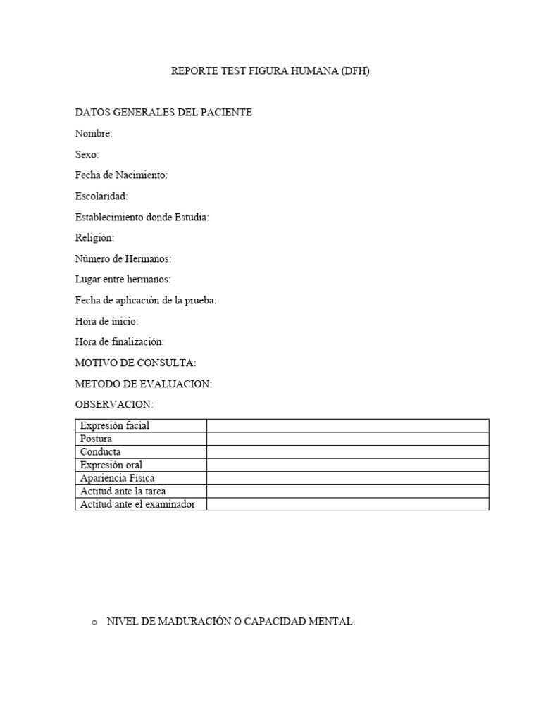 Reporte - DFH | PDF