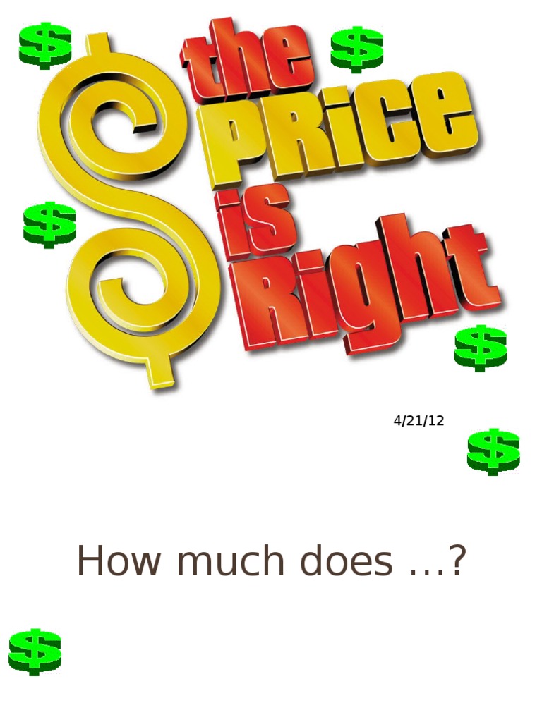 Price Is Right Game Questions | PDF | Sports & Recreation | Cooking ...