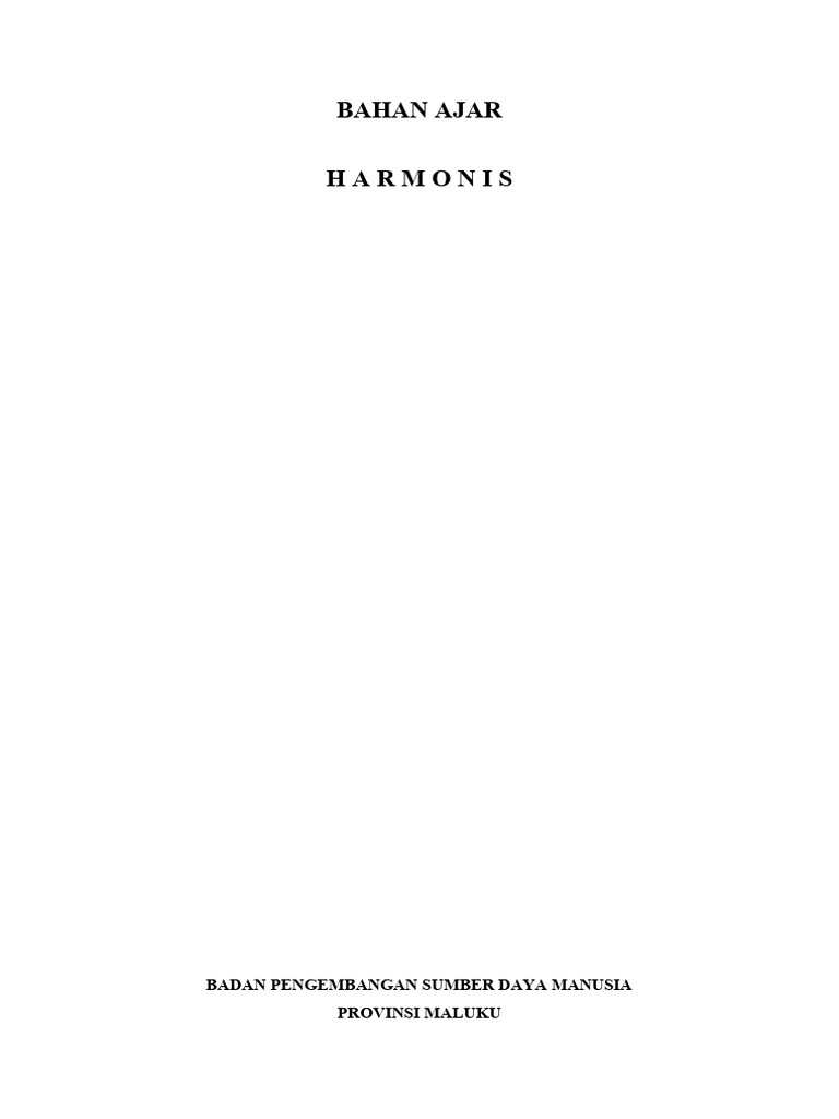 Bahan Ajar Harmonis | PDF