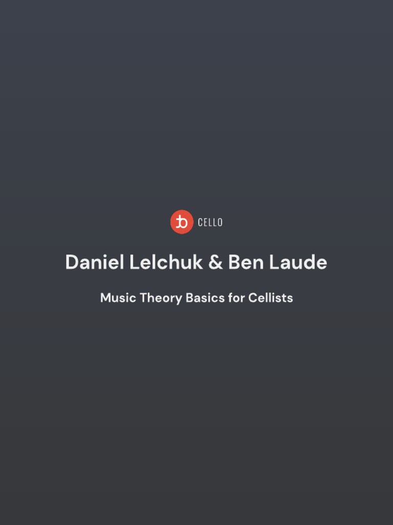 Music Theory for Cellists: Basics Course | PDF | Interval (Music ...