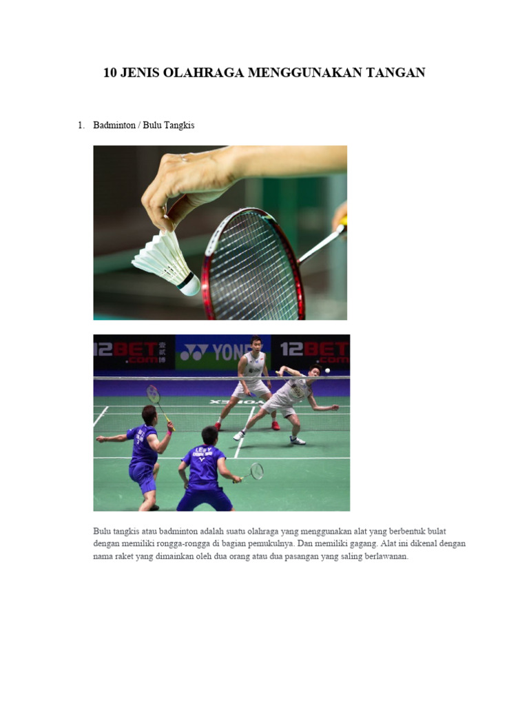 10 Jenis Olahraga | PDF