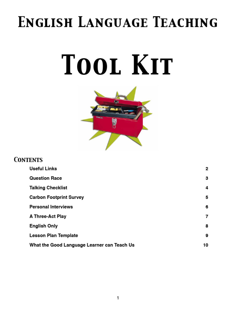 English Teaching Tool Kit | PDF | Learning | English As A Second Or Foreign Language