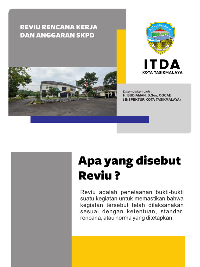 Reviu RKA-SKPD Kota Tasikmalaya | PDF