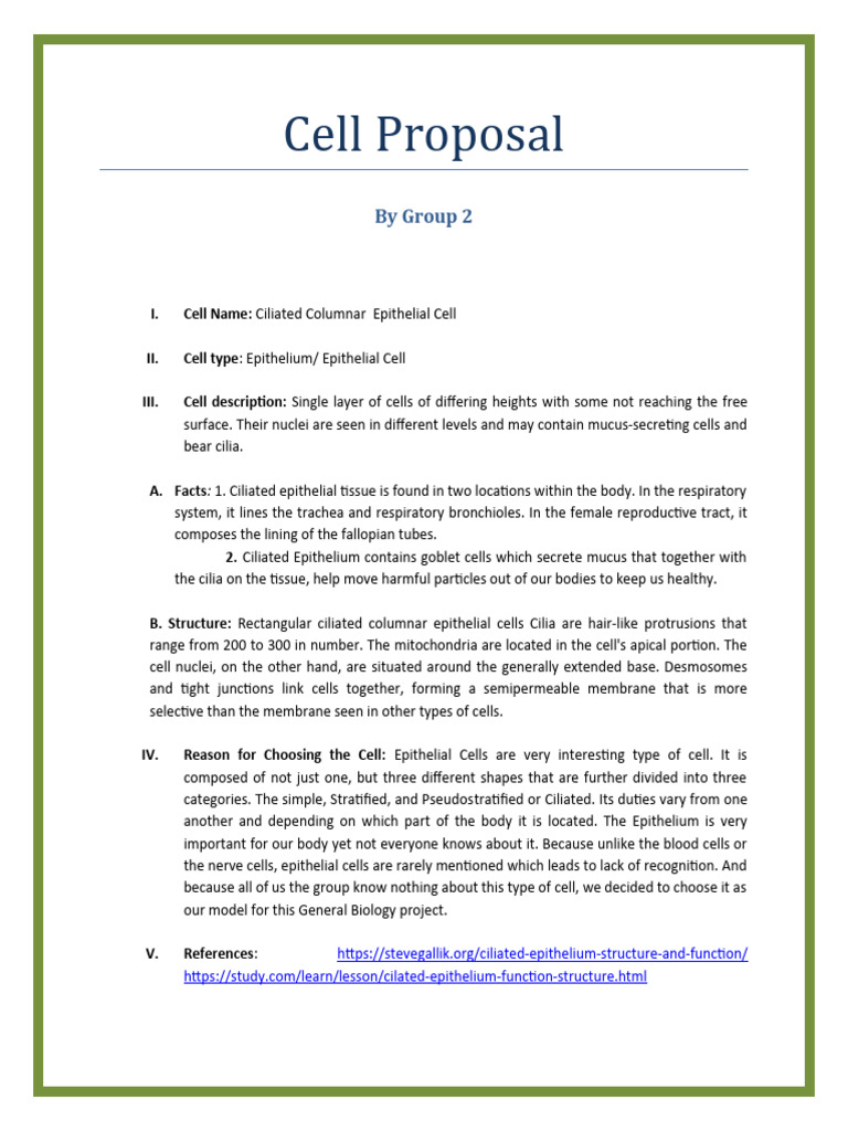 Cell Proposal | PDF