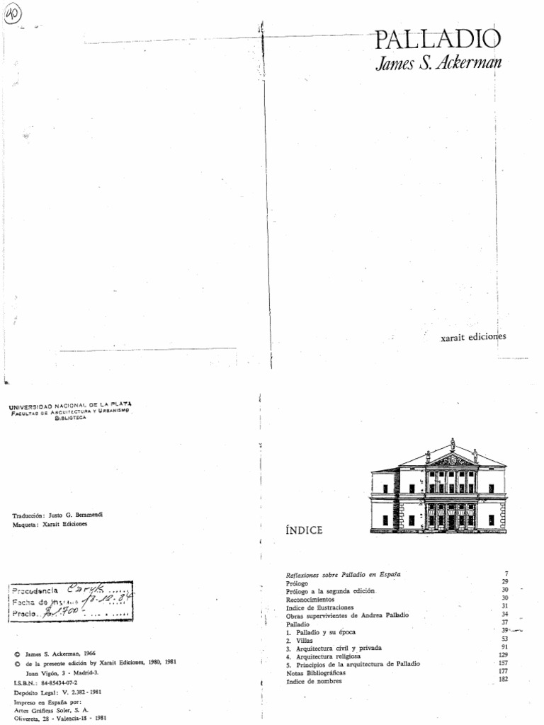 Ackerman, James - Palladio | PDF