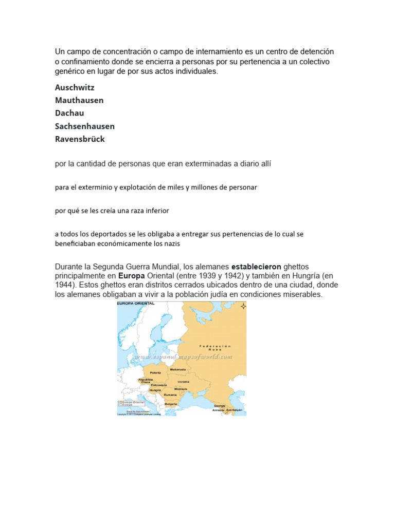 Campos de Concentración Nazi: Historia y Exterminio | PDF