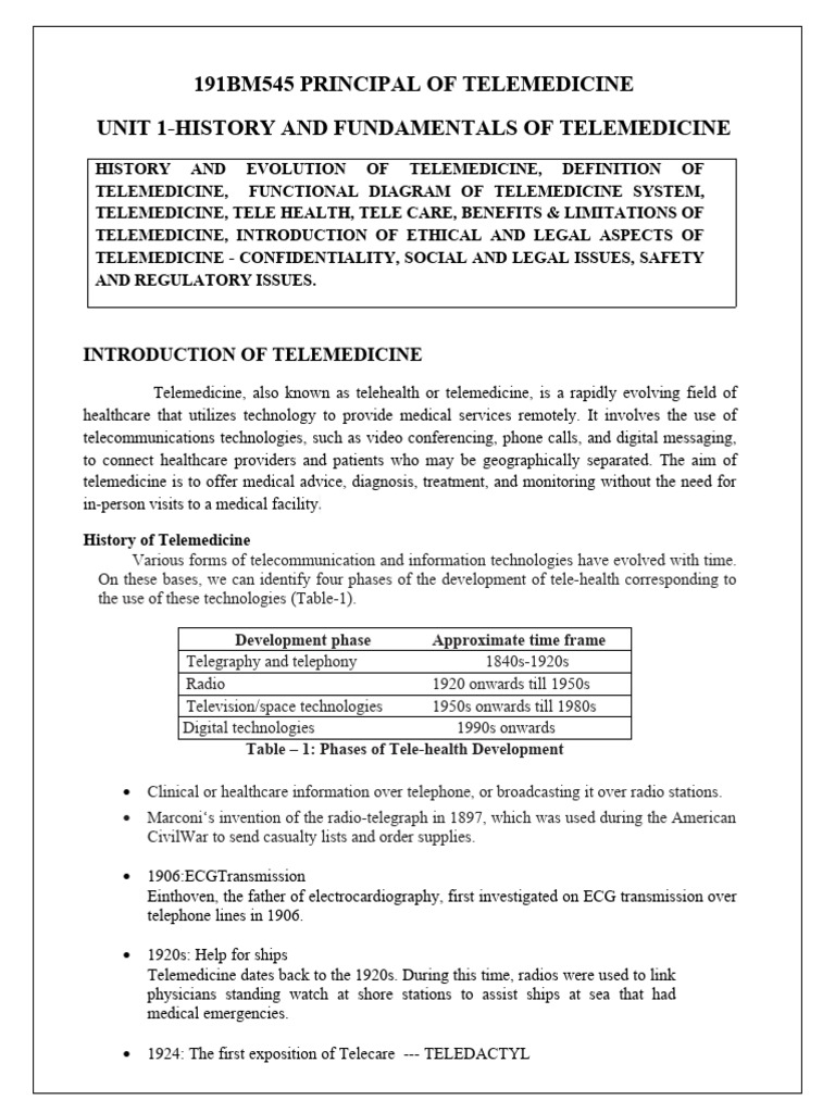 Unit-1 Notes | PDF | Health Care | Electronic Health Record Unit-1 Notes | PDF | Health Care | Electronic Health Record