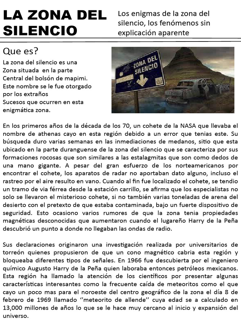 La Zona Del Silencio Pdf México
