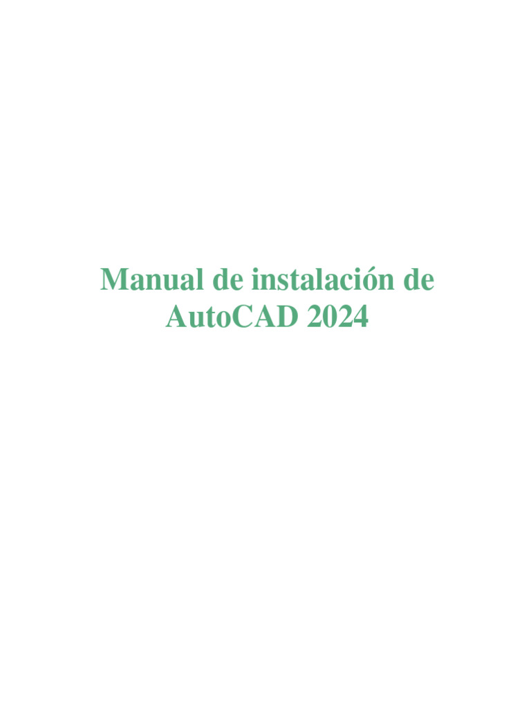 Guía de Instalación de AutoCAD 2024 | PDF | Cad automático | Software