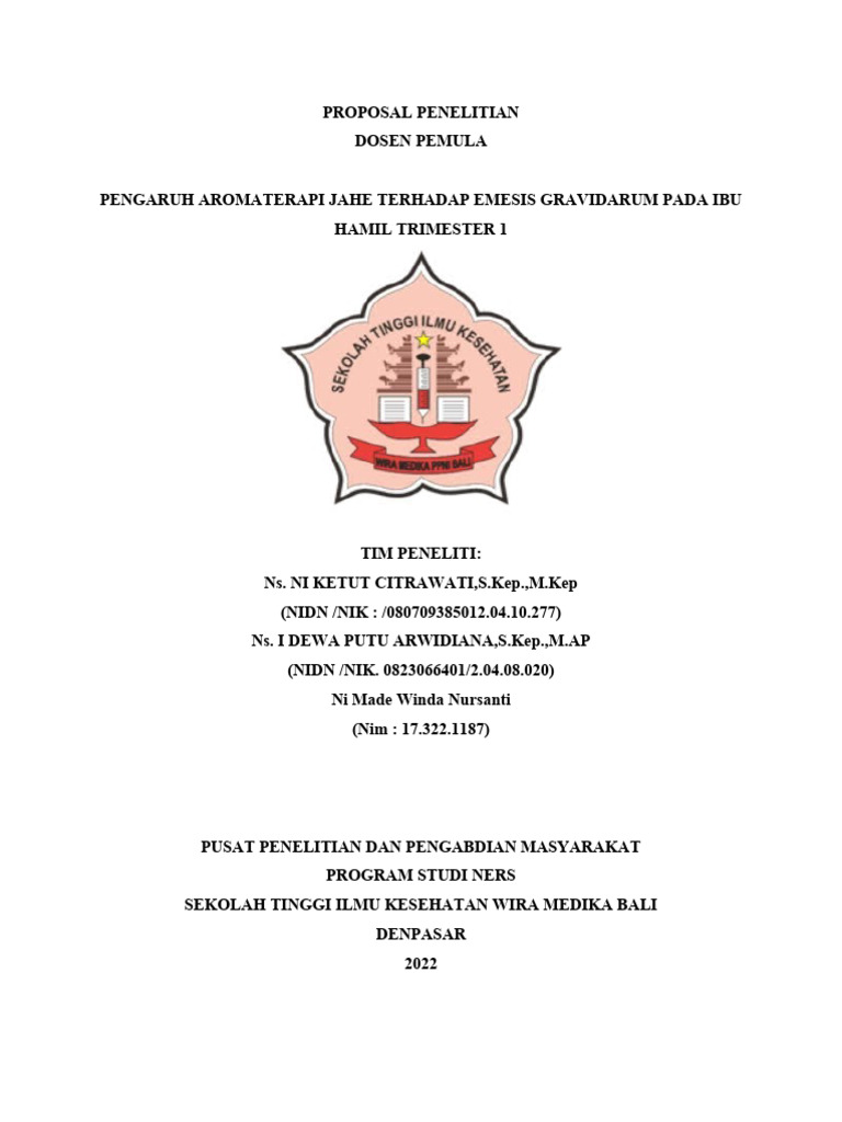 Skripsi Aromaterapi Jahe Pada Ibu Hamil (Ibu Citra) | PDF