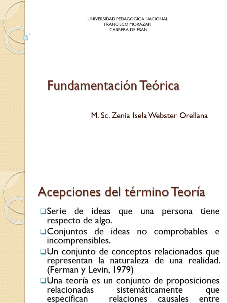 Fundamentacion Teorica | PDF | Teoría | Paradigma