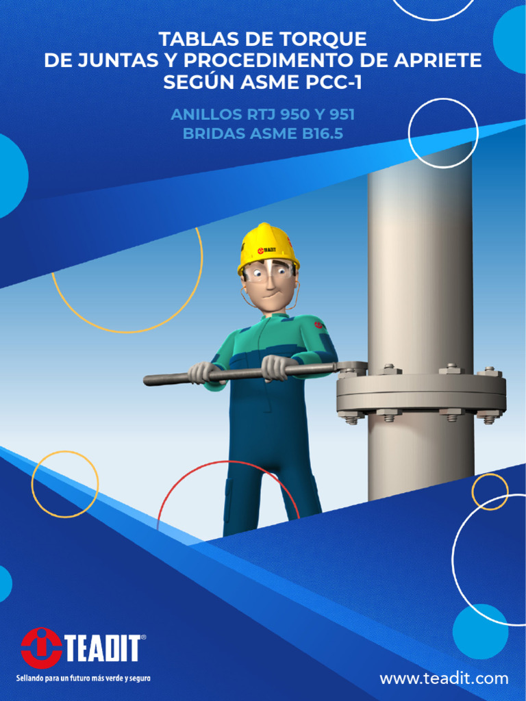 Tabelas de Torque para Anillos RTJ 950 e 951 ASME B16.5 | PDF | Ingeniería mecánica | Ingeniería