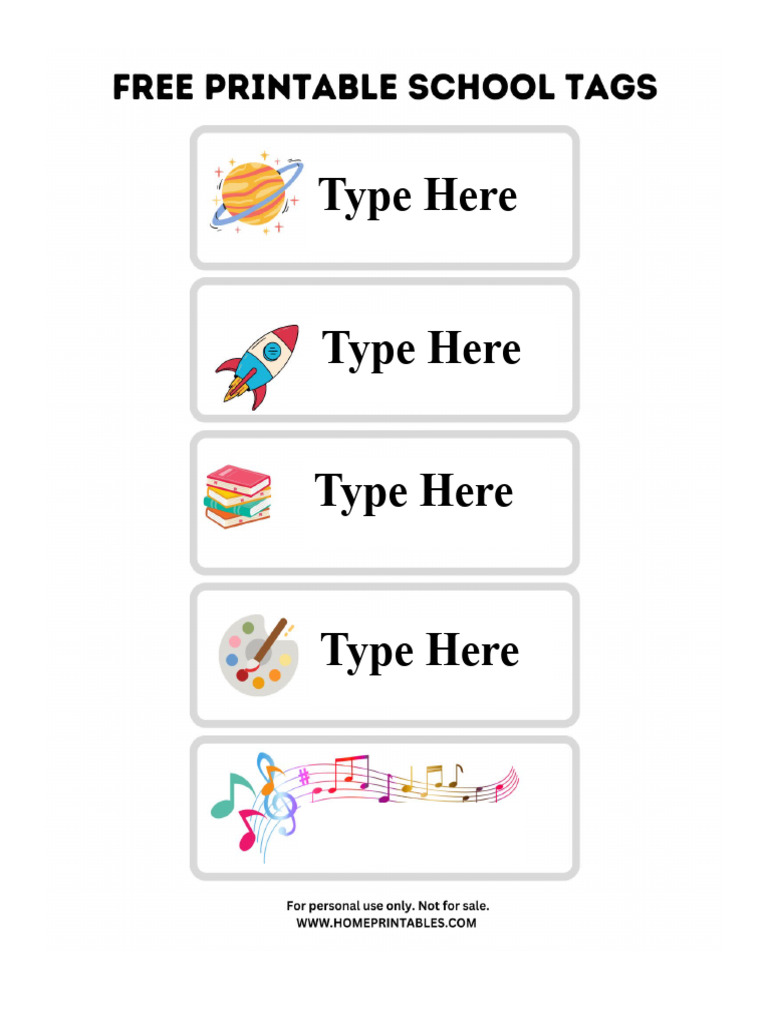 Editable Label Templates by Home Printables | PDF | Language Arts ...