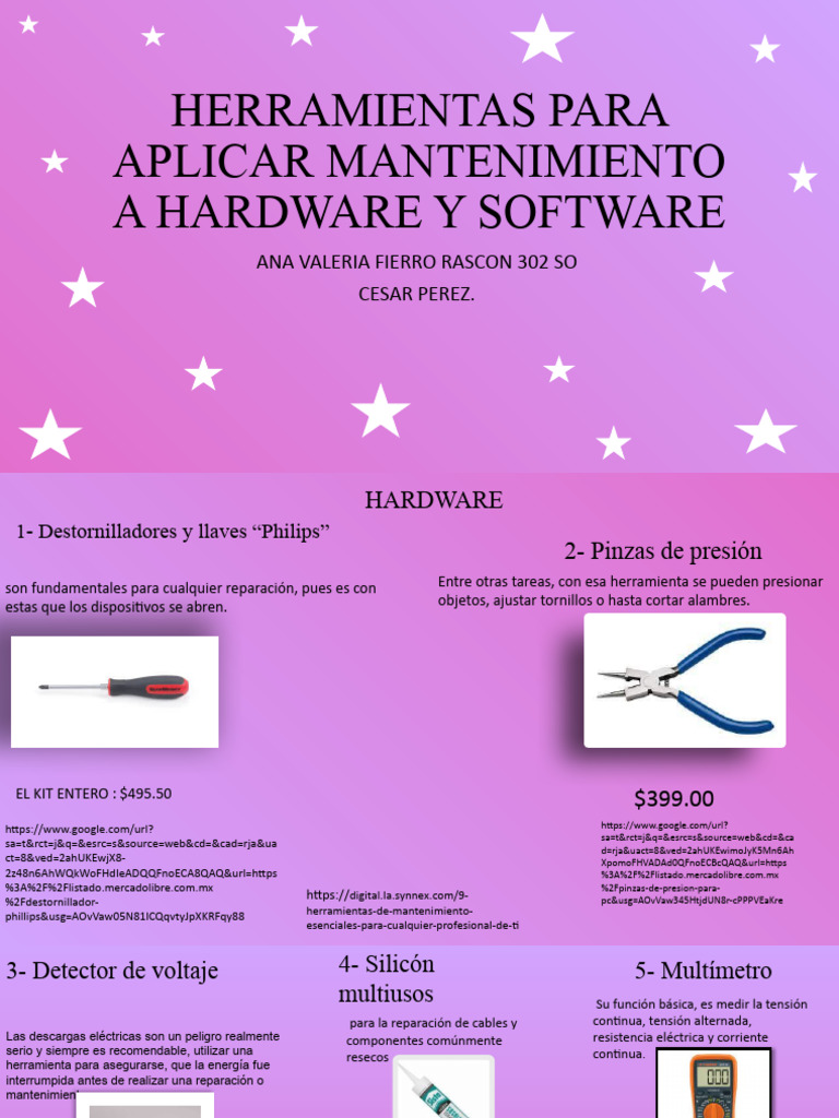 Herramientas para Aplicar Mantenimiento A Hardware y Software | PDF ...