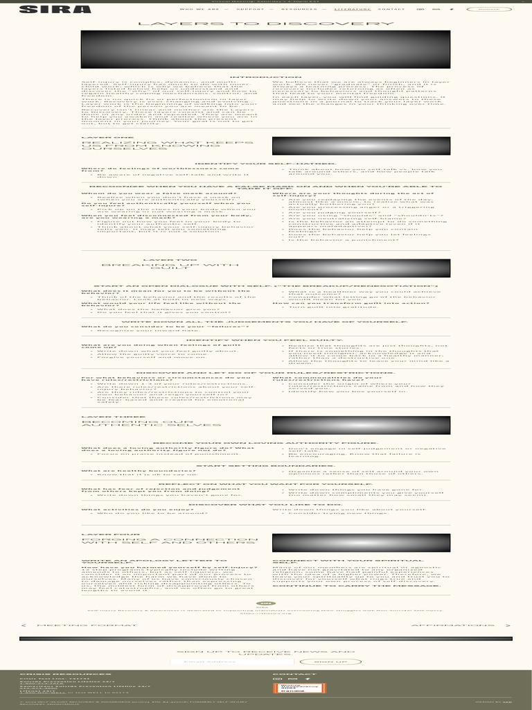 Self-Injury Recovery Support Guide | PDF | Guilt (Emotion) | Thought