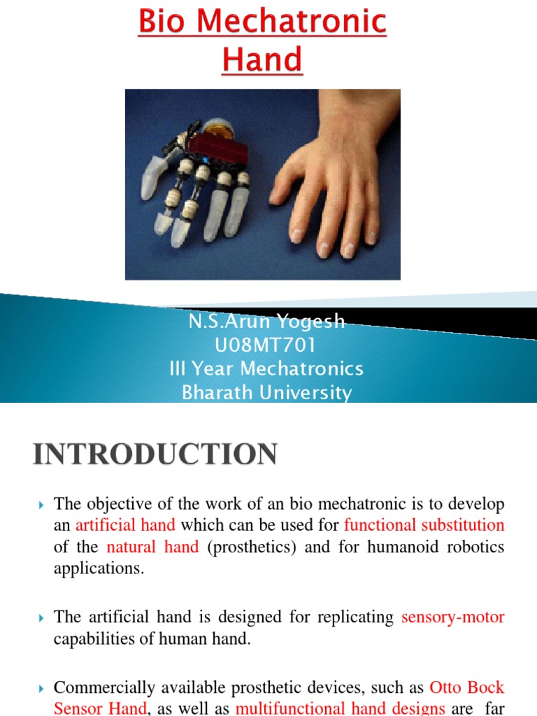 Bio Mechatronic Hand | PDF | Thumb | Hand