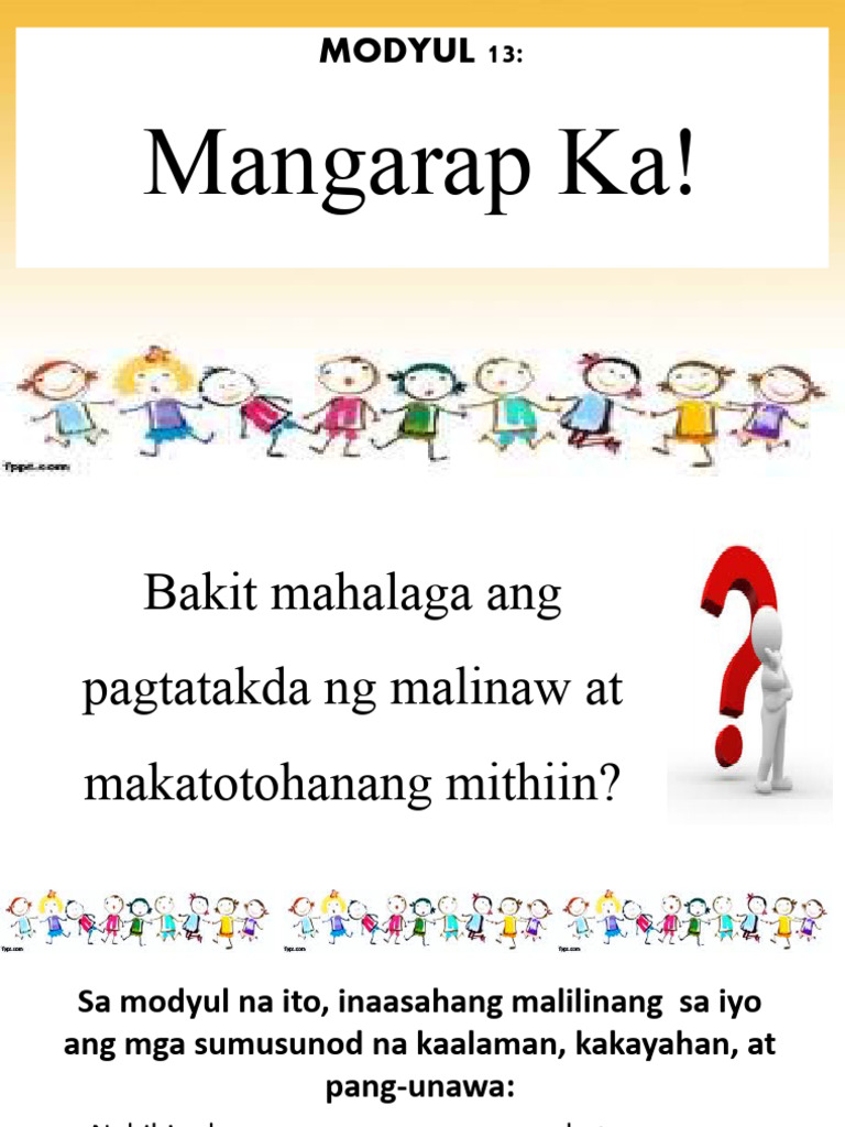Mangarap Ka!: Modyul 13 | PDF