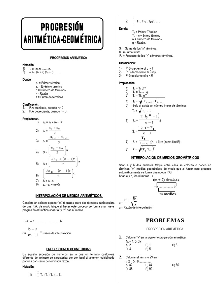 Progresiones 1 | PDF