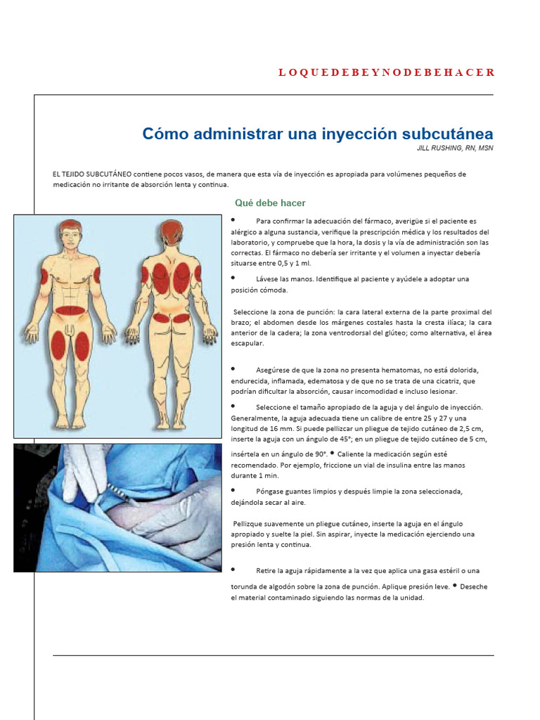 Inyeccion | PDF | Inyección (medicina) | Ciencias farmacéuticas