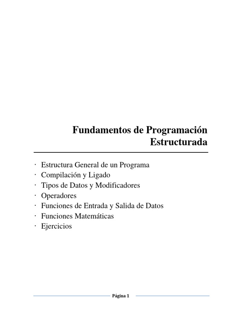 Ii Fundamentos De Programación Estructurada Pdf C Lenguaje De Programación Programación