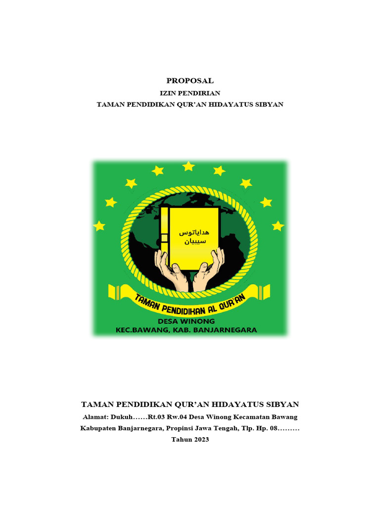 Proposal Io TPQ | PDF