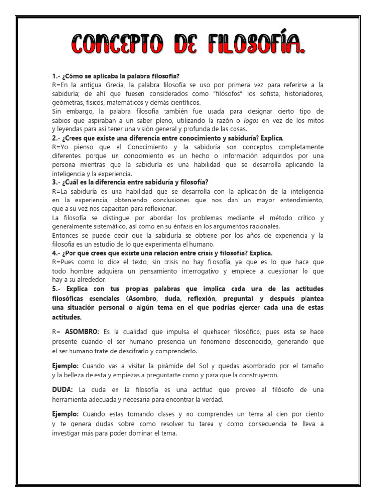 Filosofía: Sabiduría y Actitudes Clave | PDF | Conocimiento | Sabiduría