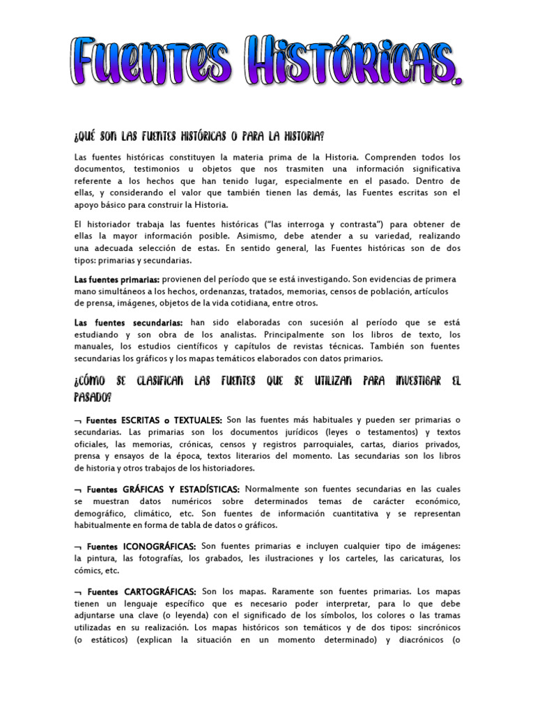 Fuentes Historicas | PDF | Información | Censo