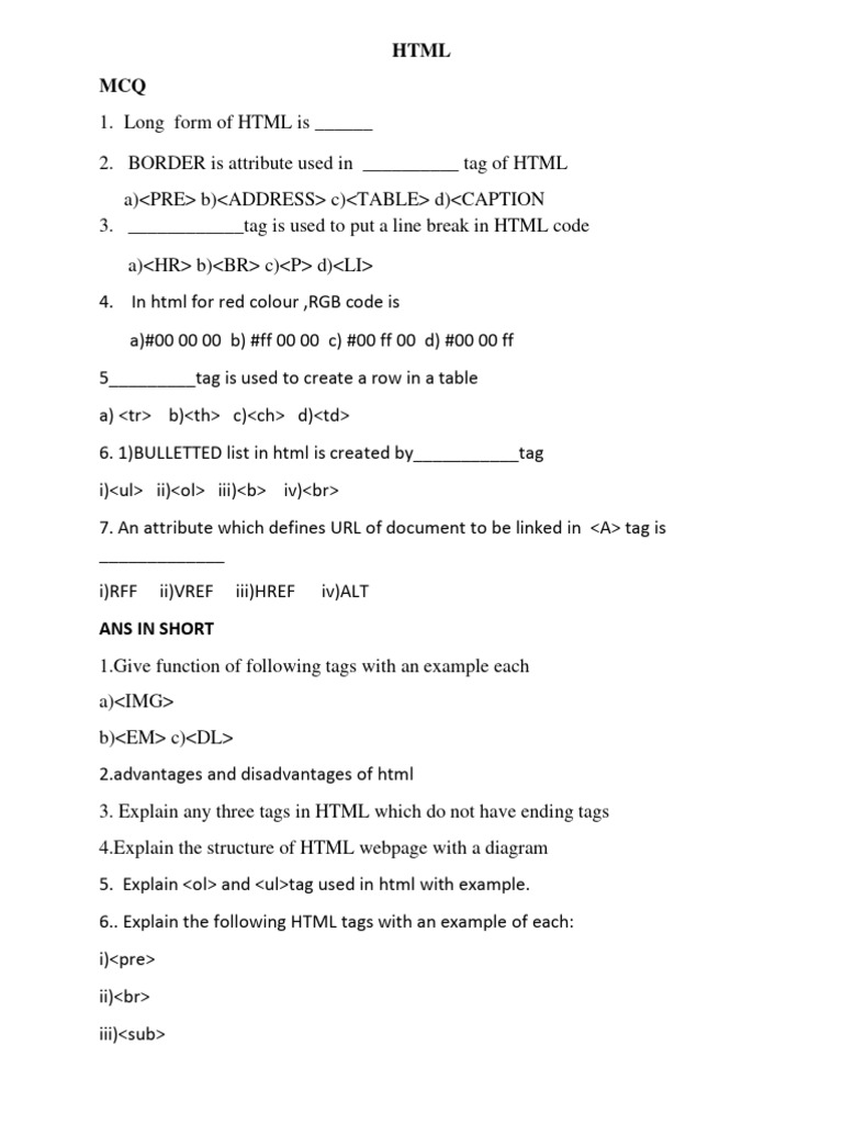 Html Pdf Html Element Html