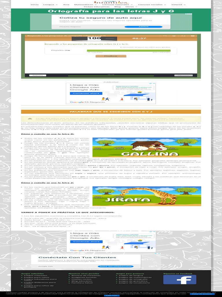 Normas de ORTOGRAFÍA para El Uso de La J y La G | PDF | Cookie HTTP ...