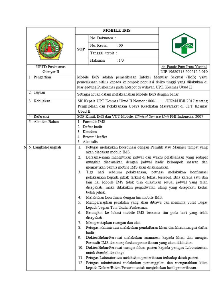 SOP Mobile IMS | PDF