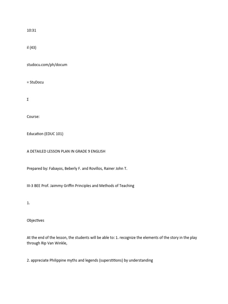 Lp Cot Pdf Washington Irving Rip Van Winkle