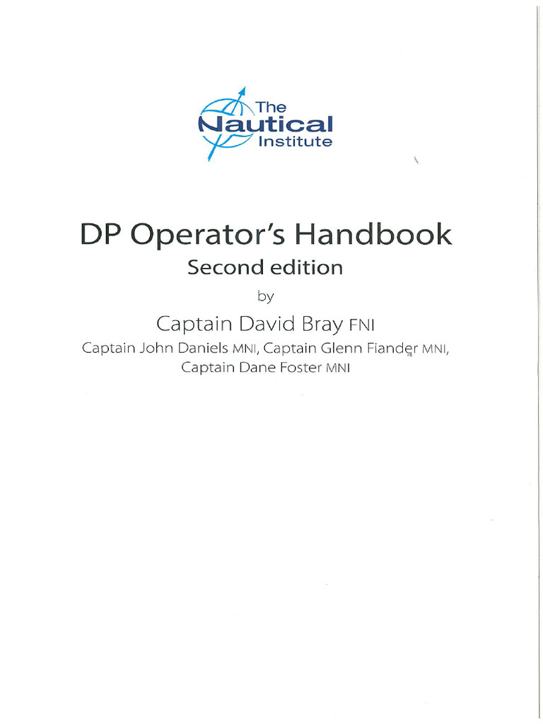 DP Operator's Handbook - 2nd Edition 2015 Capt David Bray | PDF