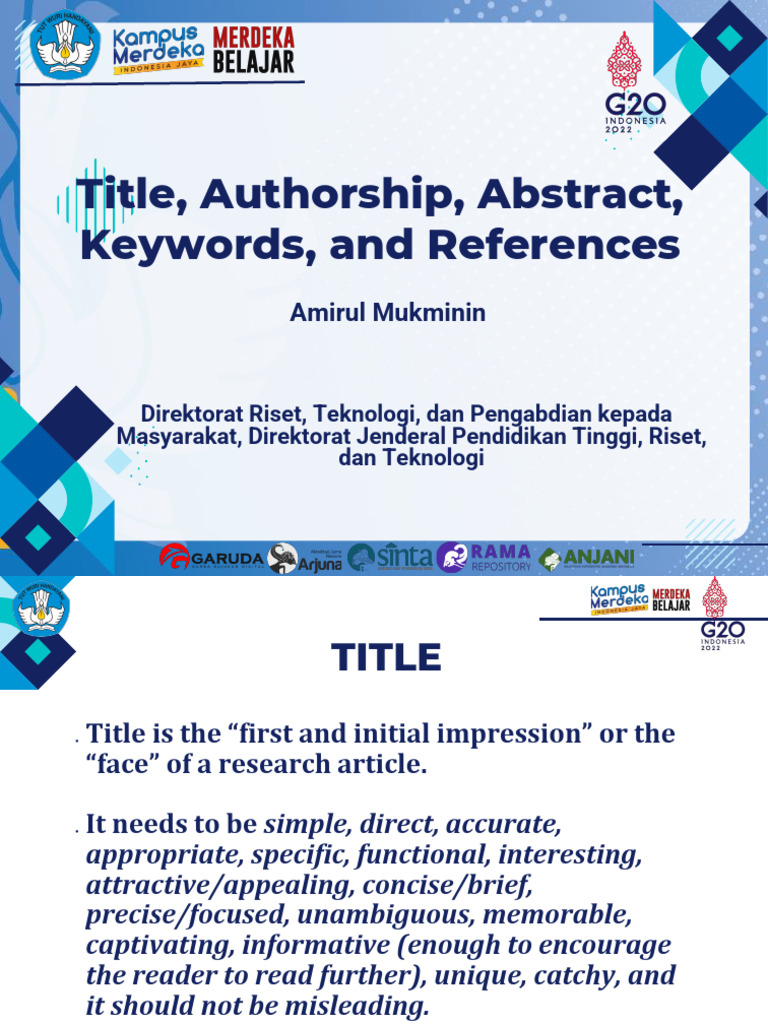 Judul Baris Abstrak Dan Kata Kunci (AM) | PDF | Science