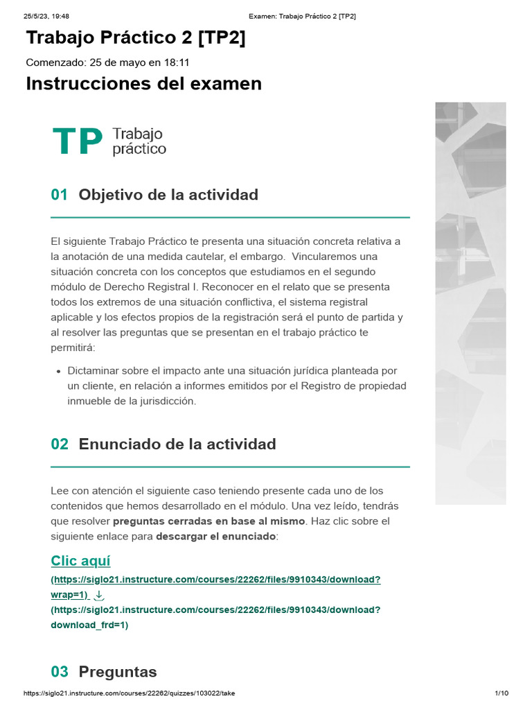 Derecho Registral 1 - 95% - Tp2 - CR | PDF | Propiedad | Bienes raíces