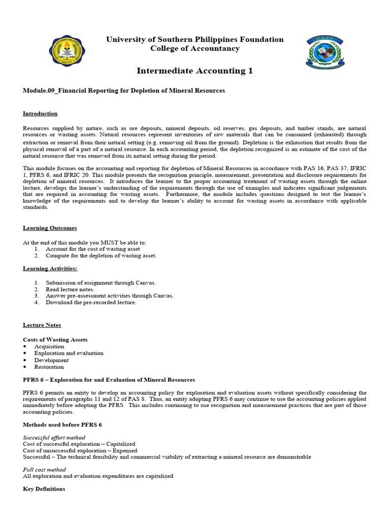 20 - Wasting Assets | PDF | Exploration | Resource Depletion