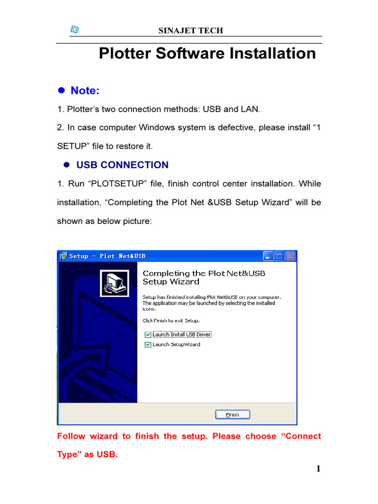 Plotter Setup Guide for Technicians | PDF | Local Area Network | Usb
