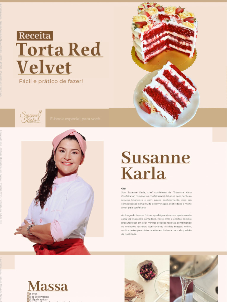 E Book Torta Red Velvet | PDF | Alimentos | Indústria alimentícia