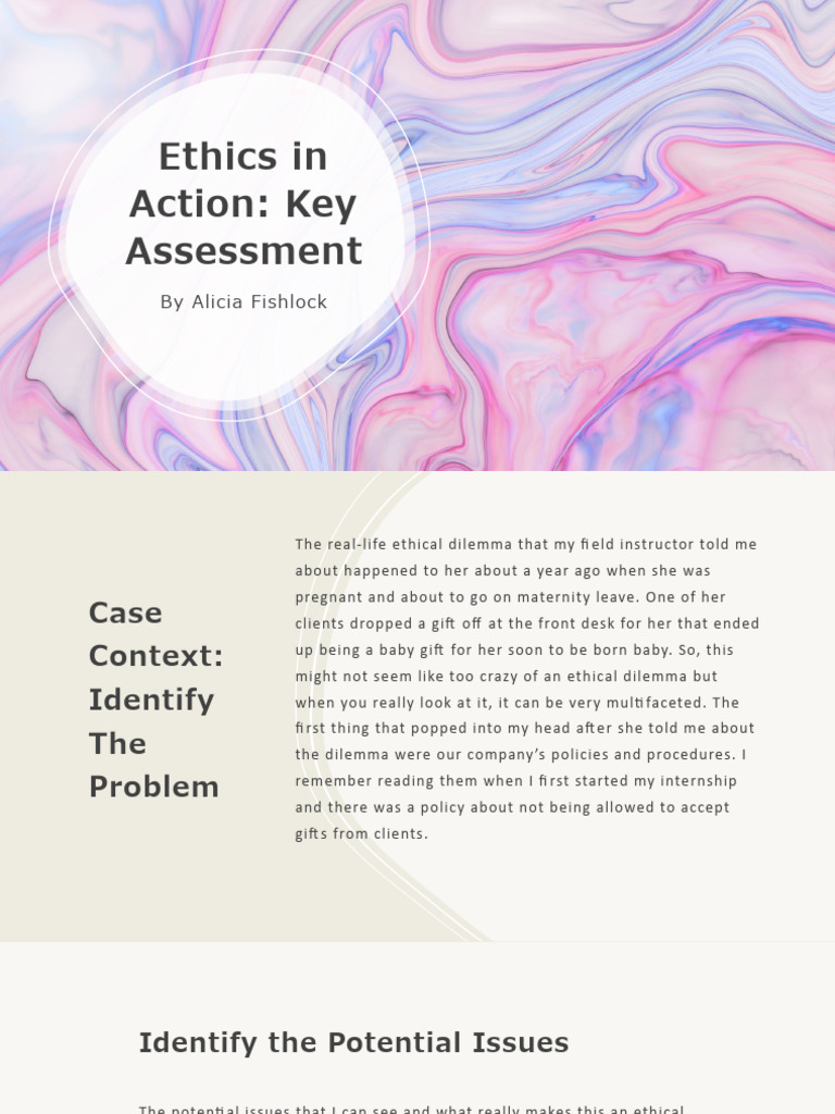 Ethics in Action Key Assessment | PDF | Negotiation | Behavioural Sciences