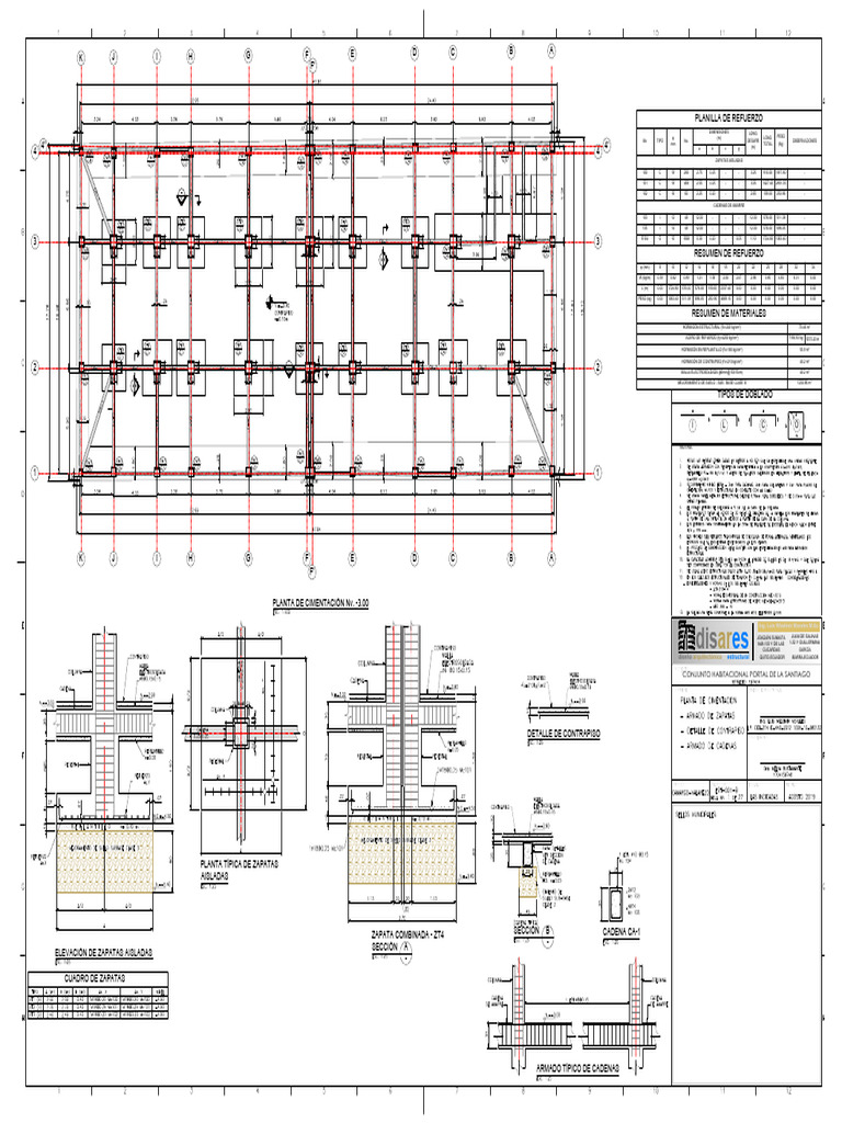 Est-Portal de La Santiago-001-B-Cimentacion-Cimentacion | PDF | Elementos arquitectónicos ...