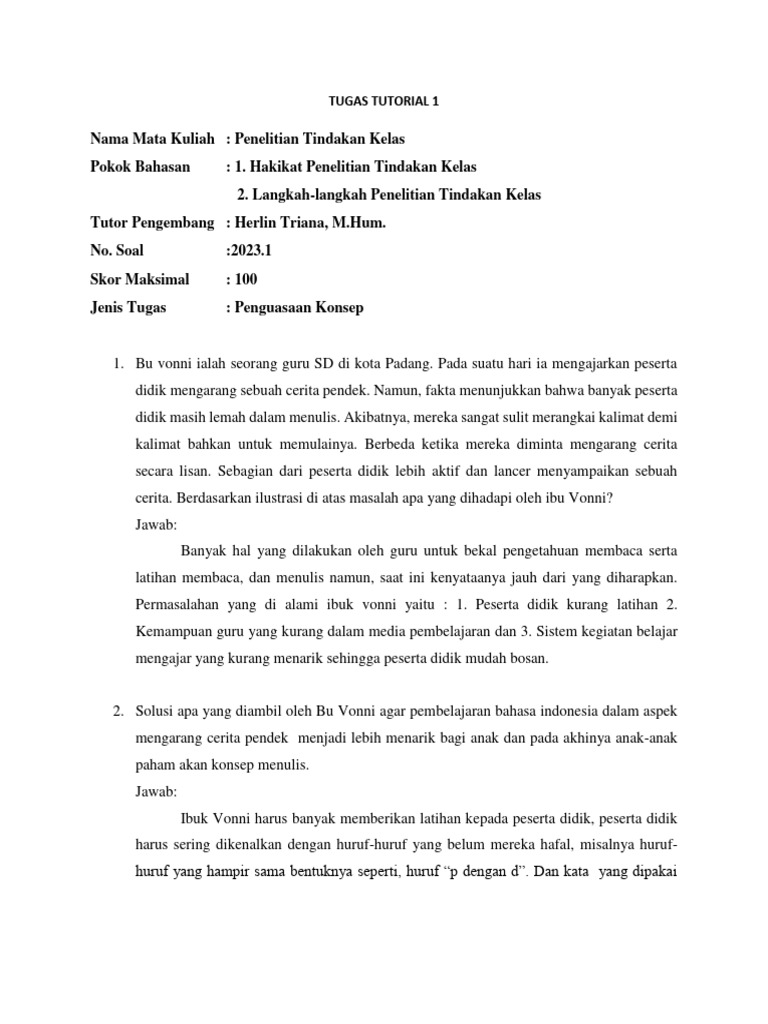 Tugas Tutorial 1 PTK | PDF | Kesehatan Holistik