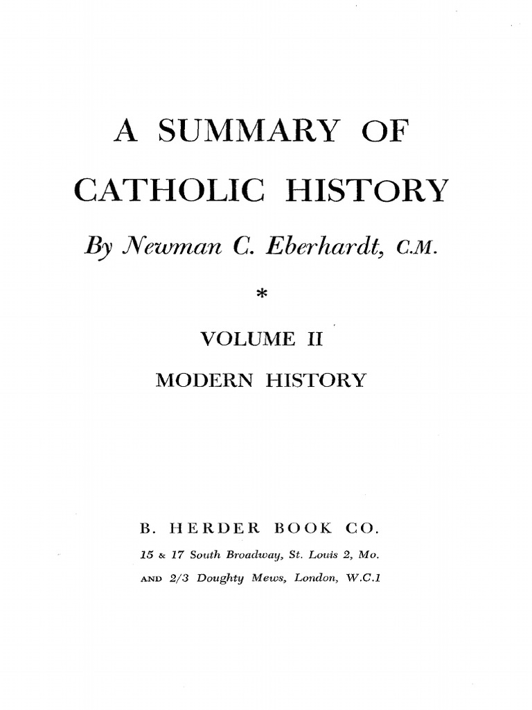Modern Catholic History Overview | PDF | Pope | Protestantism