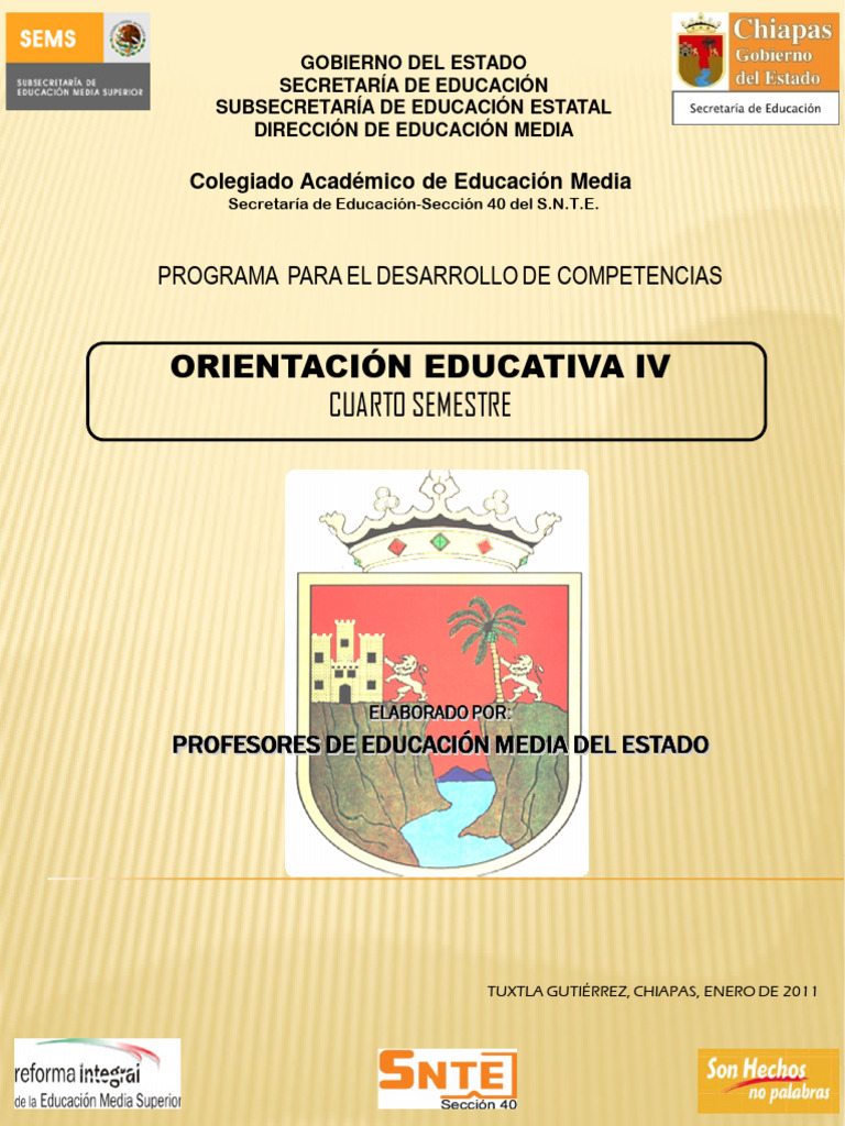 Orientacion Educativa Iv | PDF | Evaluación | Aprendizaje