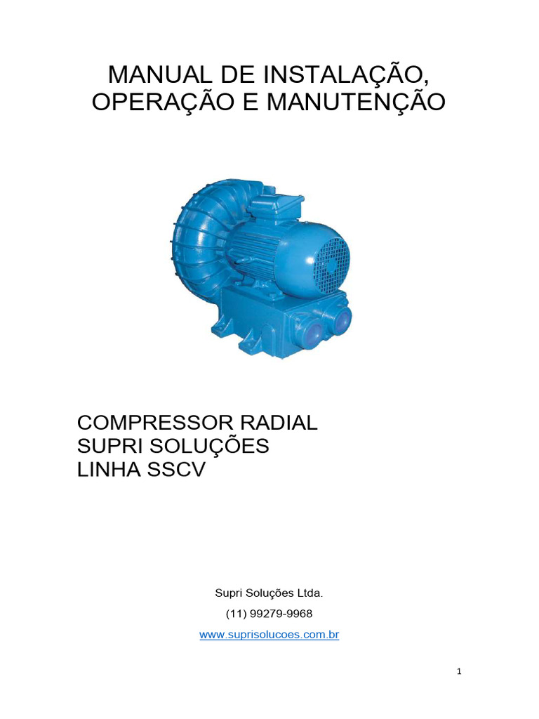 Manual de Compressores Radiais-SSCV | PDF | Motores | Parafuso