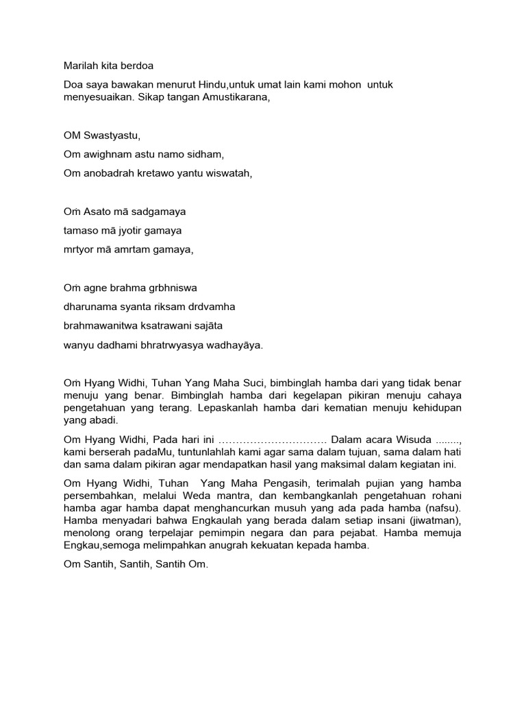 Doa Untuk Wisuda | PDF