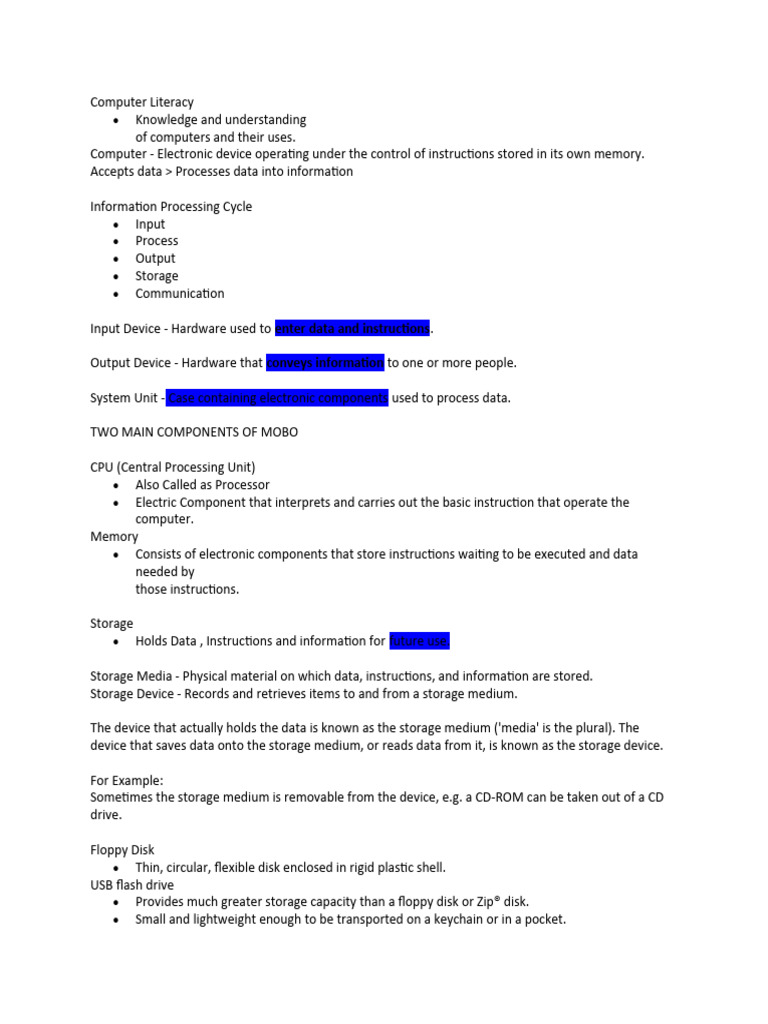 Exam Intro FR PC | PDF | Computer Data Storage | Operating System