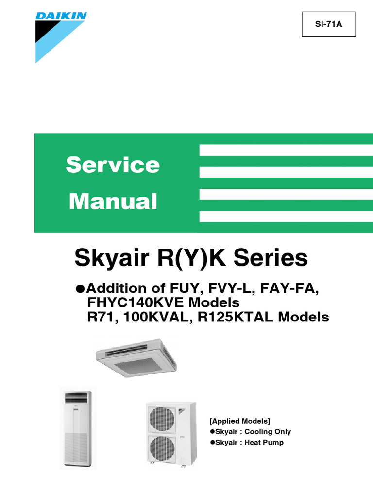 Si - 71a Skyair K | PDF | Air Conditioning | Home