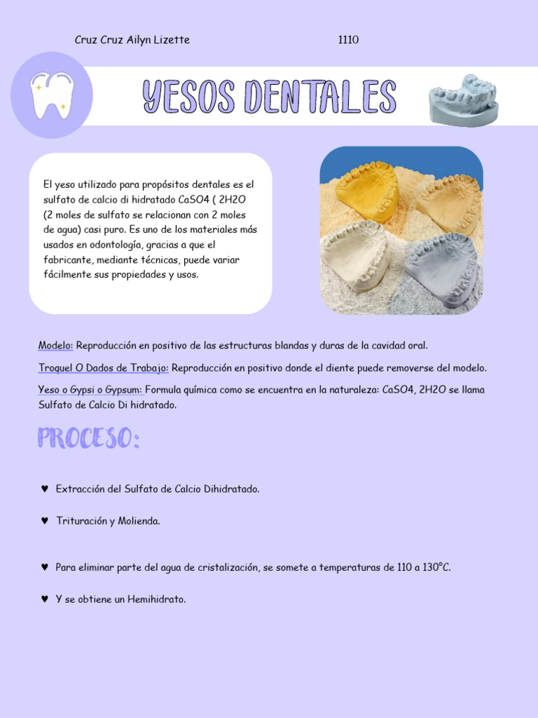 CruzCruzAilyn Yesos | PDF | Yeso | Materiales
