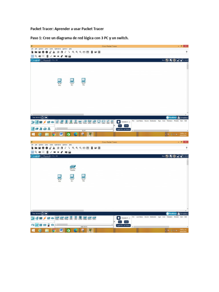 Packet Tracer | PDF | Dirección IP | Arquitectura de Computadores