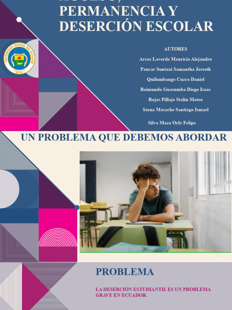 Deserción Escolar en Ecuador: Causas y Soluciones | PDF | Plan de ...